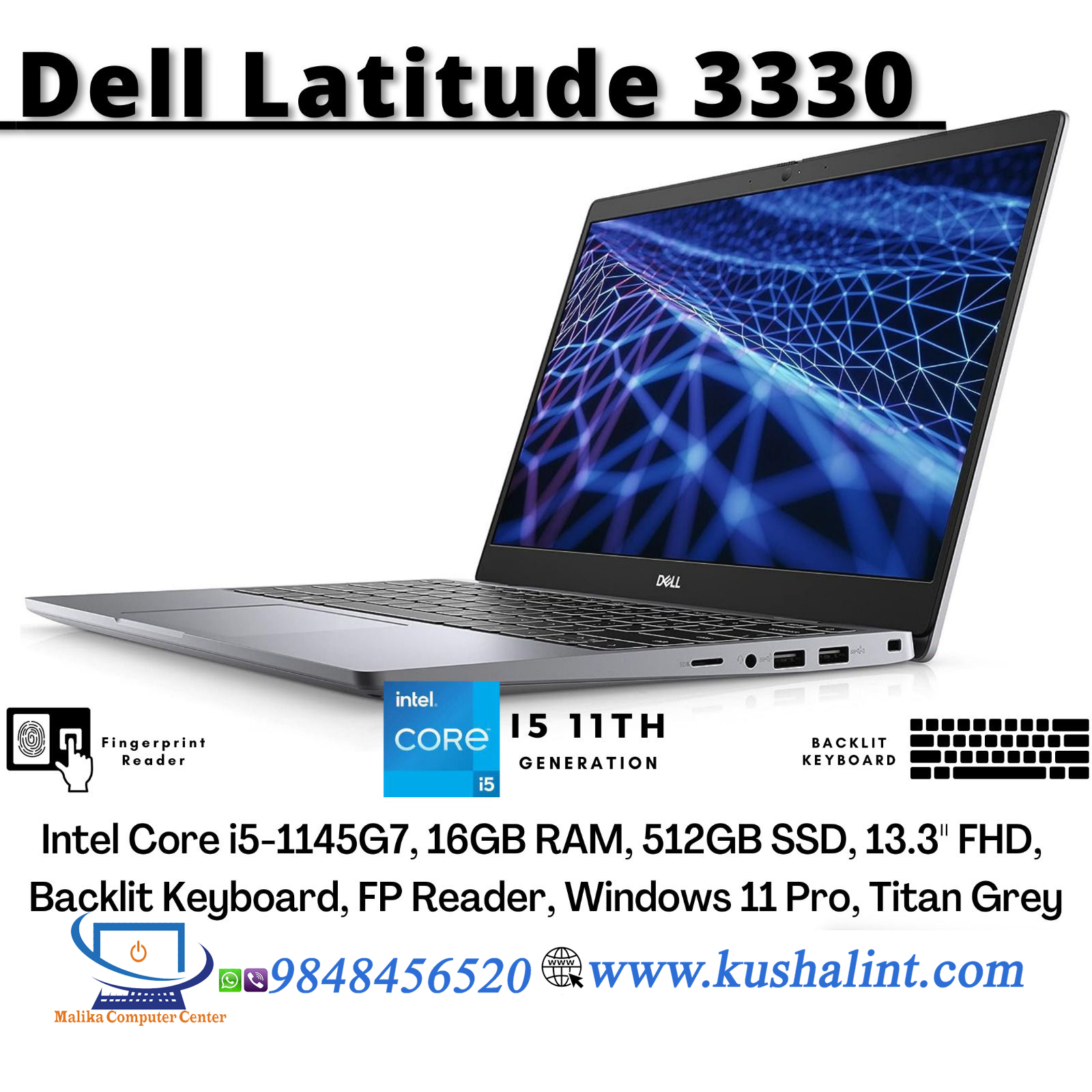 Dell Latitude 3330 | Core i5-1155G7 | Intel Iris Xe | 16GB RAM | 512GB ...